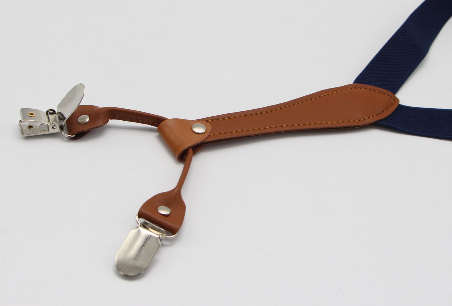 JAIFEI Suspenders & Bowtie Set- Men's Elastic X Band Suspenders + Bowtie For Wedding, Formal Events (Navy)