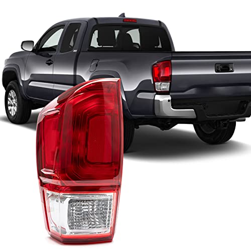 Left Driver Side Tail Light Housing Compatible with 2016 2017 2018 2019 2020 2021 2022 Toyota Tacoma Pickup Red Lens Replace 81560-04170