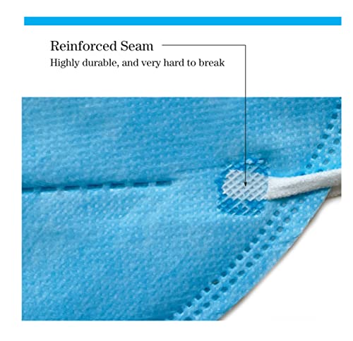 ProStar Respirator Face Mask, Fold-Style with Ear Loops, Made in USA, 20pcs, 4-Layer ≥ 95% Filter Efficiency, Blue Mask