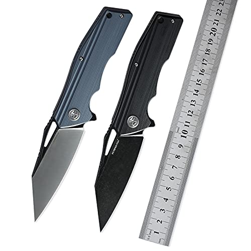 Petrified fish PF929 folding knife black red G10 handle D2 steel blade ball bearing outdoor camping hunting EDC tool knives (RW)
