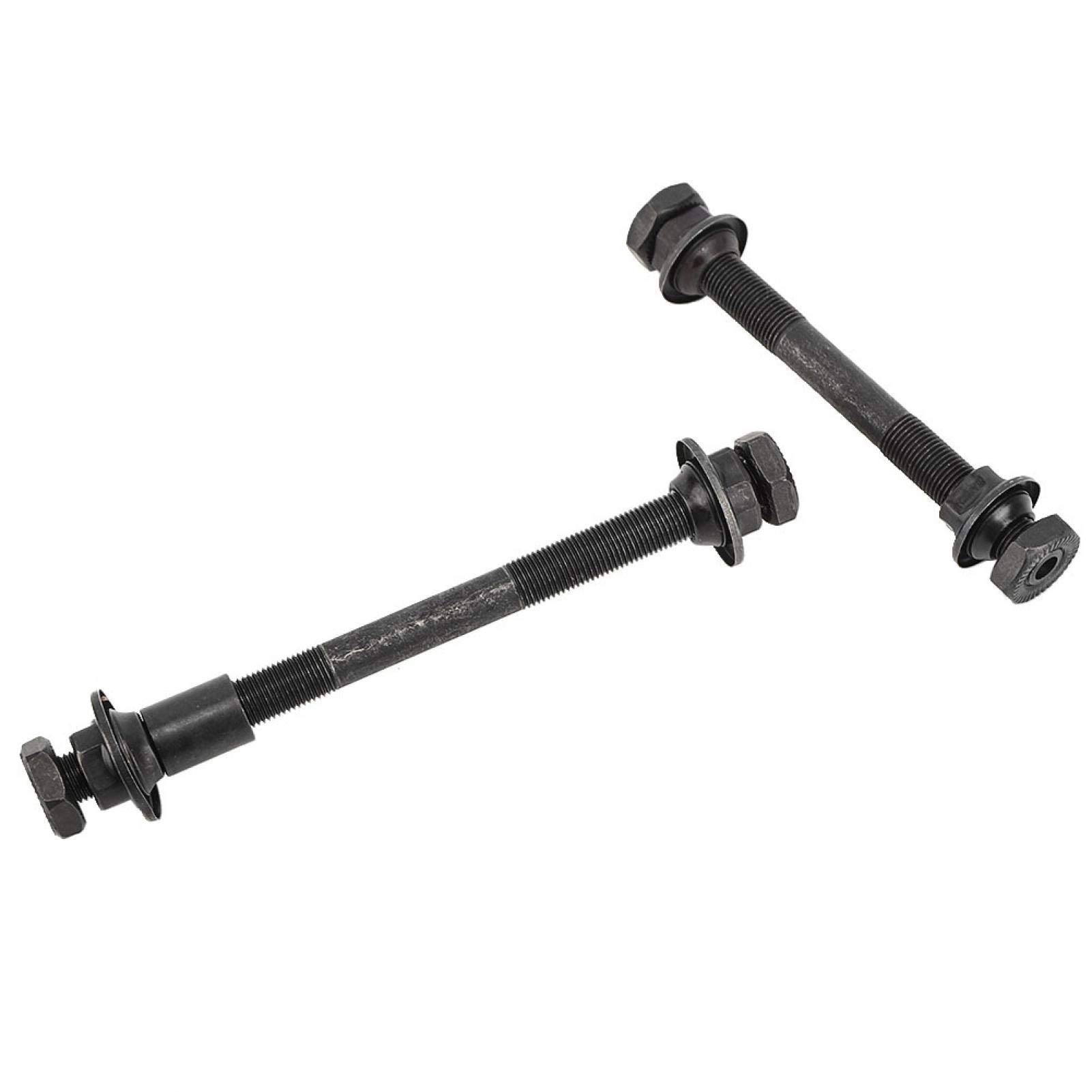 Liccx Durable Steel Front axle Rear axle,1 Pair Front and Rear Shaft,Hollow Hub Front and Back Axles Bike axles Bicycle Supplies