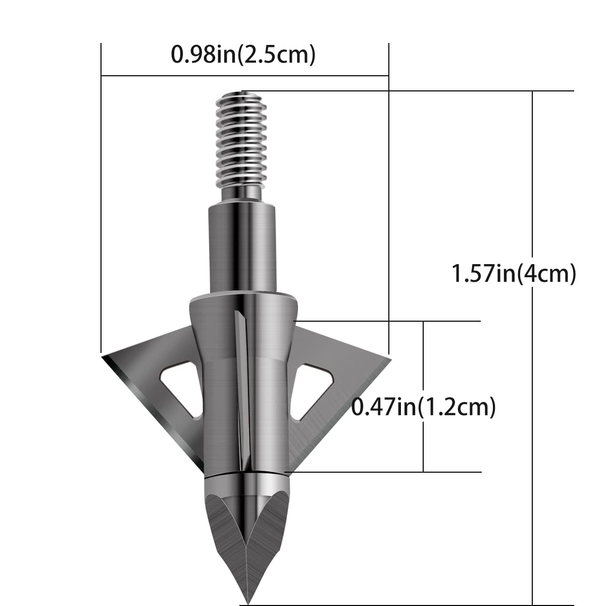 LWANO Hunting Broadheads, 3 Blades Archery Broadhead 100 Grain - 6 Pack