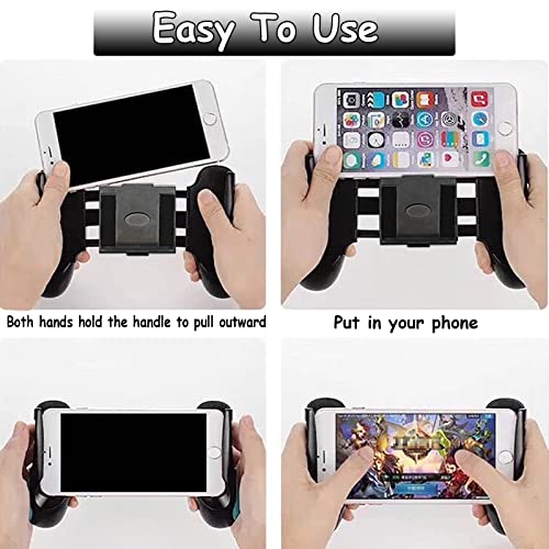 PCTC Universal Mobile Game Joystick Game Handle Grip Controller Gamepad Joypad Foldable Handgrip Stand Holder for 5.5"-6.5" Smart Cellphones (Handle Holder)