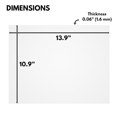 Icona Bay Heat-Strengthened Glass Replacement for Picture Frame, Shatter Free Frame Replacement Glass, Scratch Proof Frame Glass (Clear, 11x14 Inch), Semi-Tempered Glass Cover Sheet