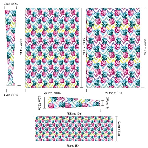 Pineapple Pattern Full Protective Skin Cover Design Wrap Decal Sticker Compatible with PS5 Digital Edition Console and Controller