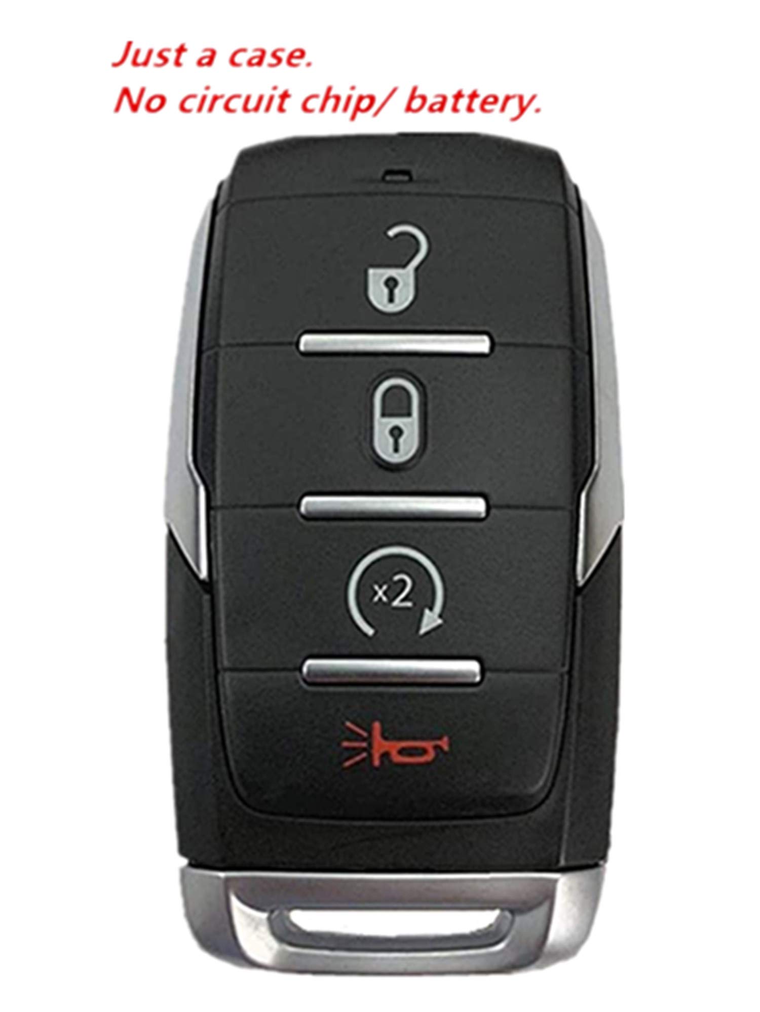KAWIHEN Key Fob Shell Replacement for 2019 2020 Ram 1500 Key Fob OHT-4882056 5461A-4882056 (4 Buttons)