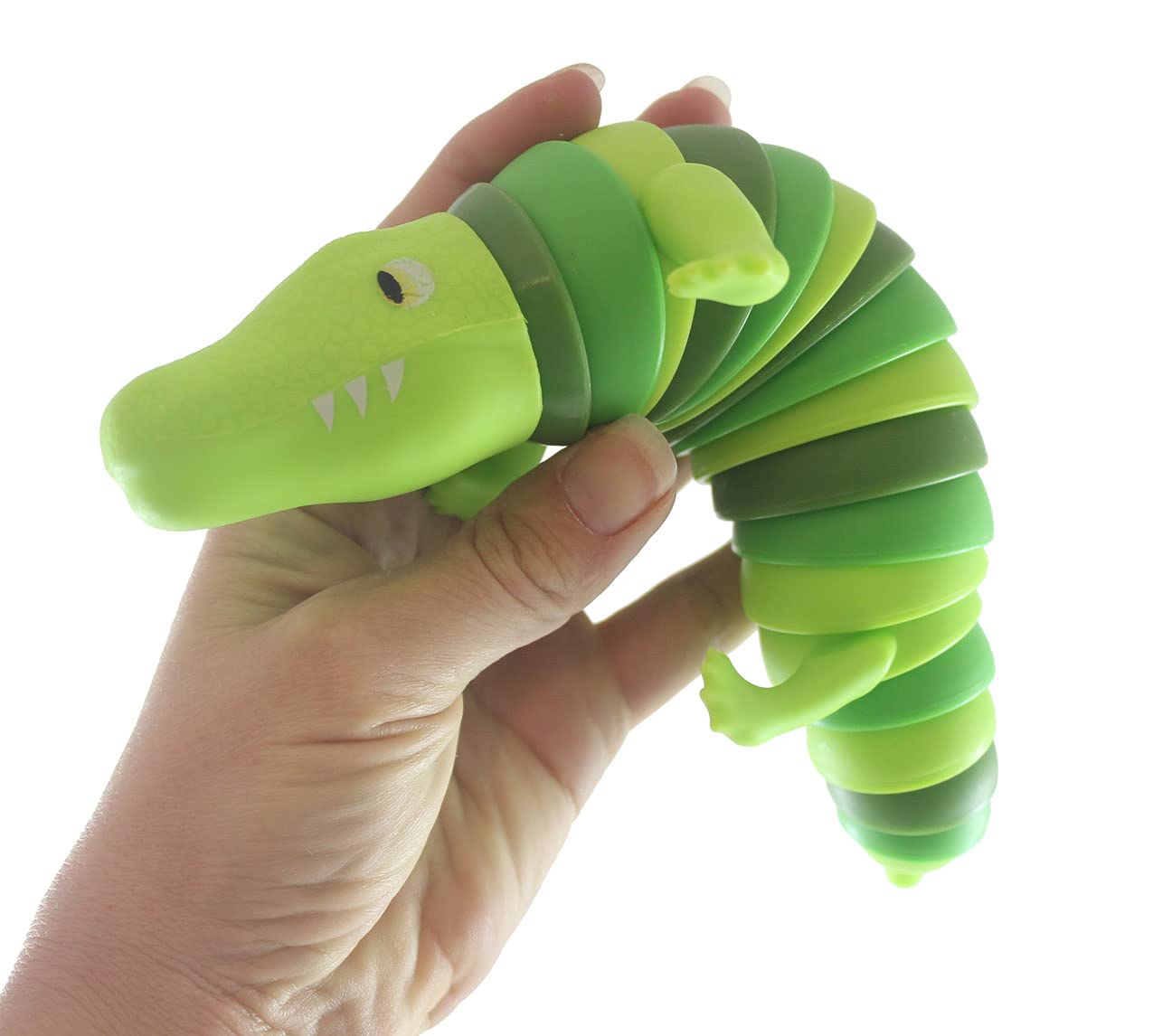 Set of 2 Alligator Wiggle - Gator Crocodile Reptile Large Articulated Jointed Moving Slug Toy - Unique