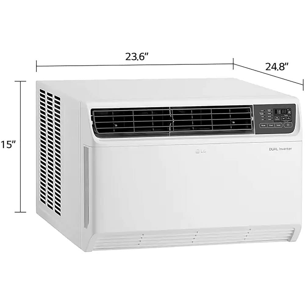 LG 14,000 BTU Dual Inverter Smart Window Unit Air Conditioner, Cools 800 Sq. Ft., Quiet Operation, Up to 25% More Energy Savings, ENERGY STARĀ®, works with LG ThinQ, Amazon Alexa and Hey Google, 115V