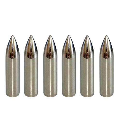 JJZS 12pcs Glue on Field Points 11/32 Wood Arrow Points Glue on Arrow Tips for Wooden Arrows Wooden Shaft Arrow Tips for Archery Target Practice
