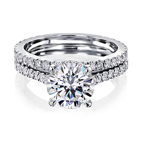 Kobelli 2ct Round Moissanite Fancy Hidden Halo Set - white-gold / 7.0 G-H