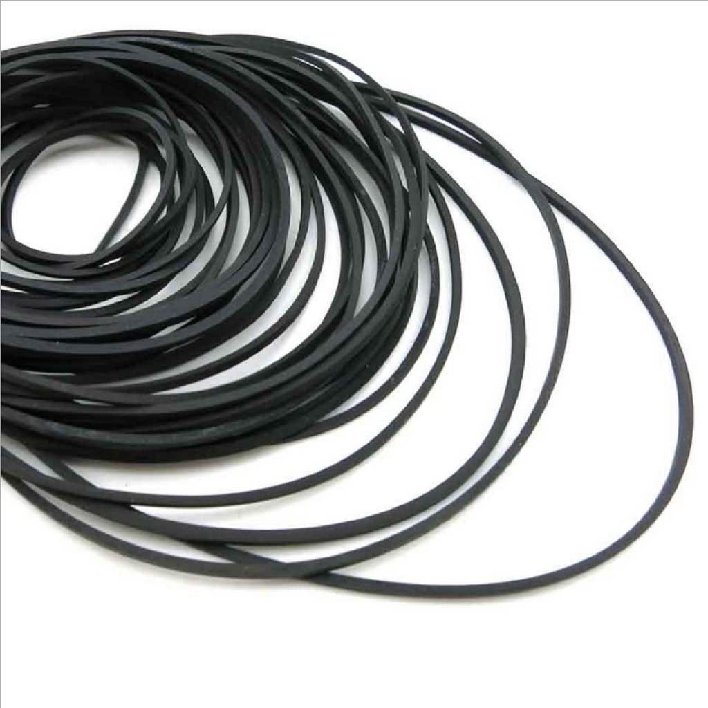 Set of 30-40pcs Pulley Belts Engine Drive Belts Black Rubber Transmission Belts for DIY Toy Module Car