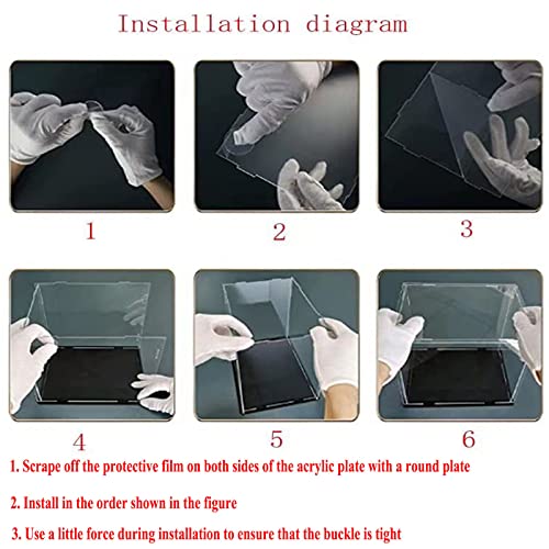 Openable Clear Acrylic Display Case Box ,Versatile Collectibles Display Dustproof Showcase with Thickening Base,for Display Action Figures Home Storage Organizing Toys (6x4x4 inch/15x10x10cm)