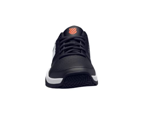 K-Swiss Men's Court Express Tennis Shoe, Jet Black/White/Spicy Orange, 9 M
