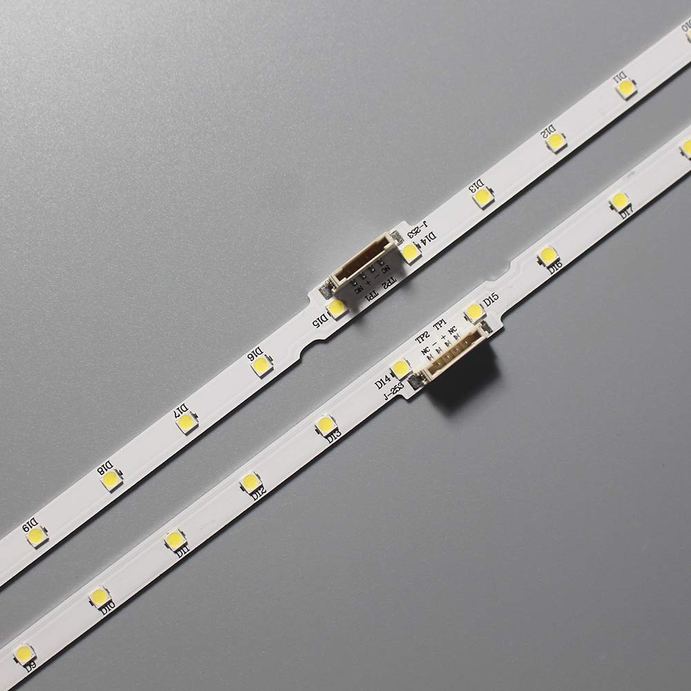 KLB 2pcs x 43TV LED Backlight Strips for Samsung AOT_43_NU7100F_2X28_3030C UE43NU7120U 7170U 7100U UN43NU7100 BN44-00947A 45954A