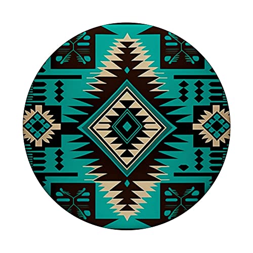 Southwest Turquoise Native American Aztec Pattern PopSockets Swappable PopGrip