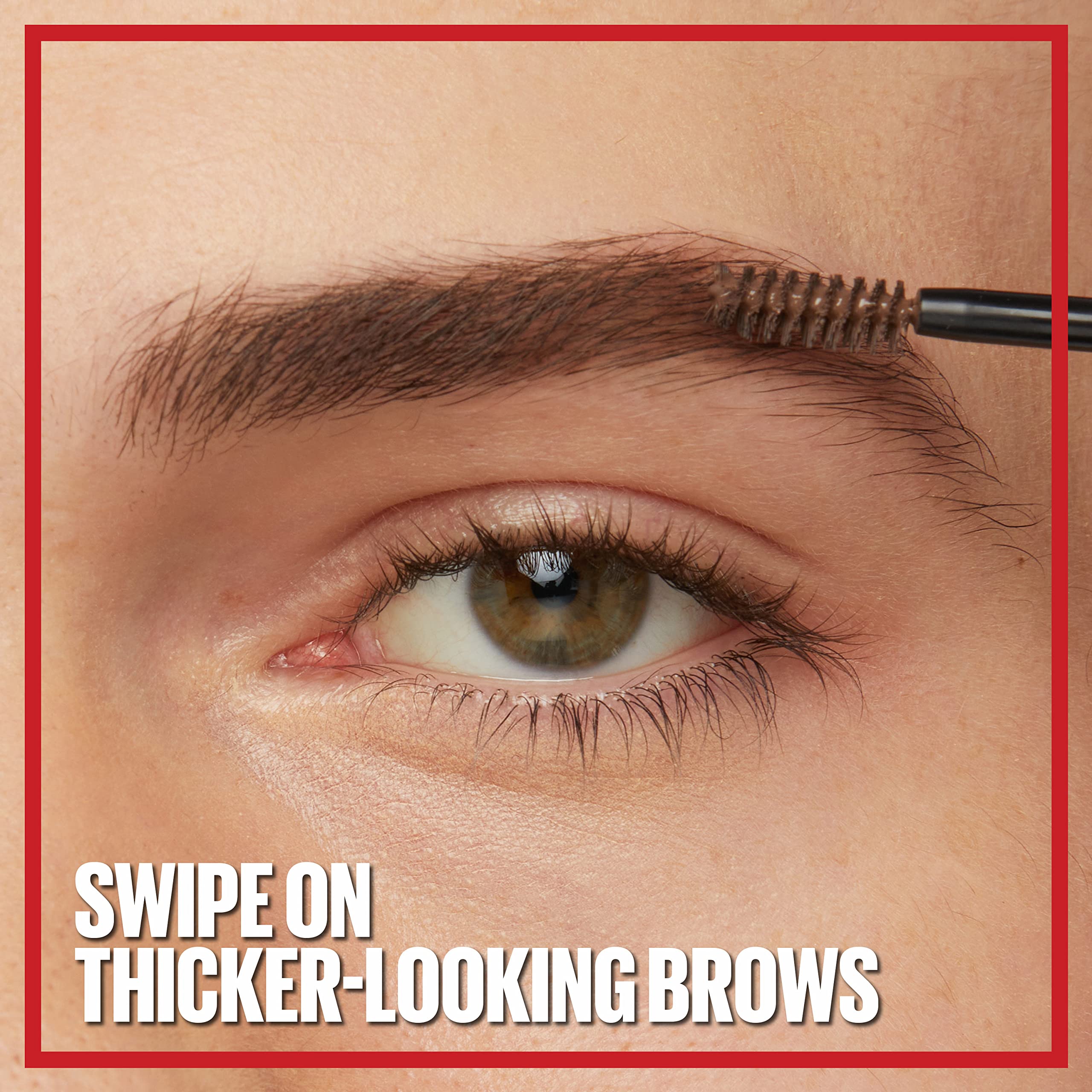 Maybelline Tattoo Studio Brow Styling Gel, Waterproof Eyebrow Make Up, Brow Tint for Up to 36HR Wear, Medium Brown, 1 Count