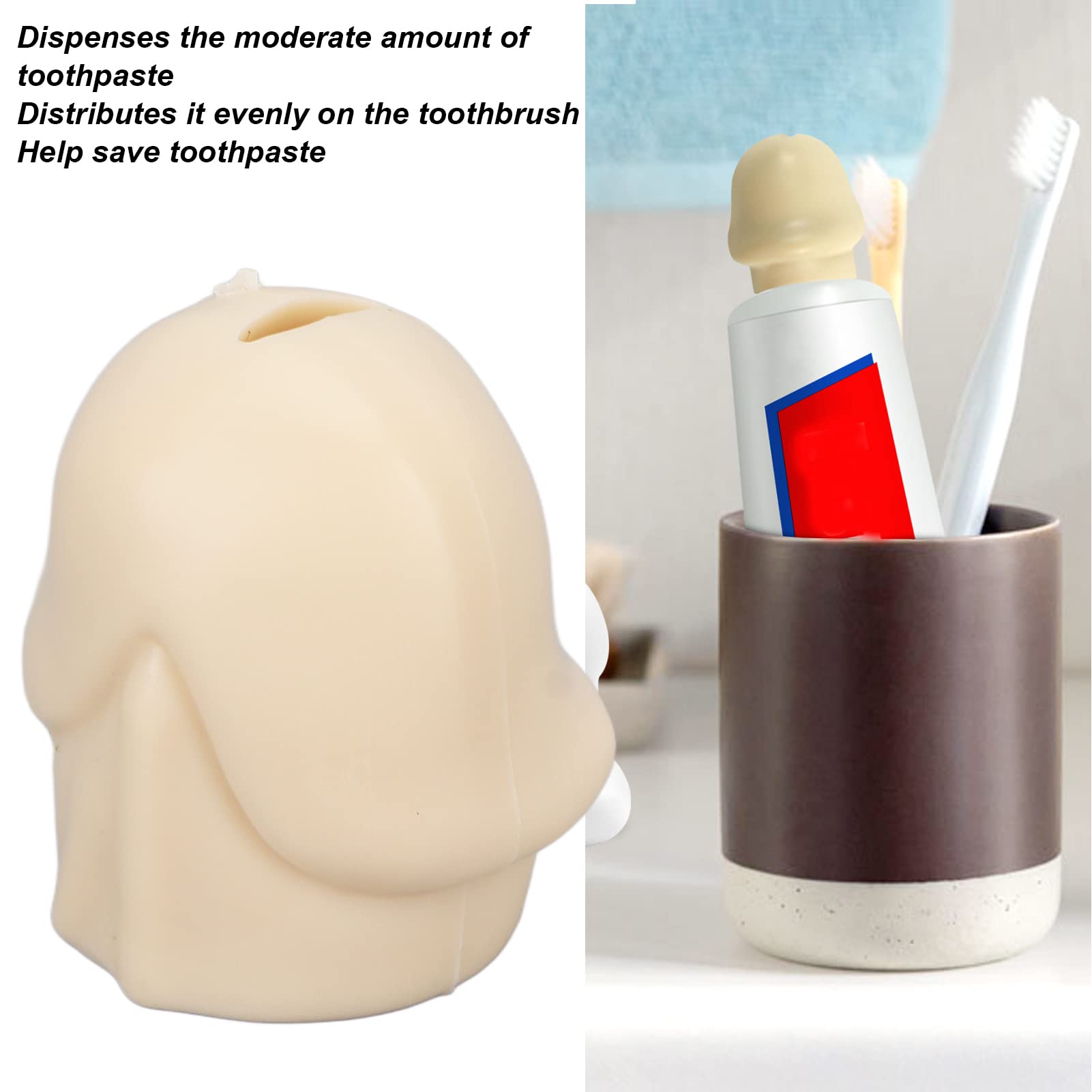 Self Closing Toothpaste Caps, Toothpaste Dispenser for Adult, Portable Dustproof squeezer cap Toothpaste Topper Dispenser for Bathroom Hygiene for Toothpaste Cosmetics