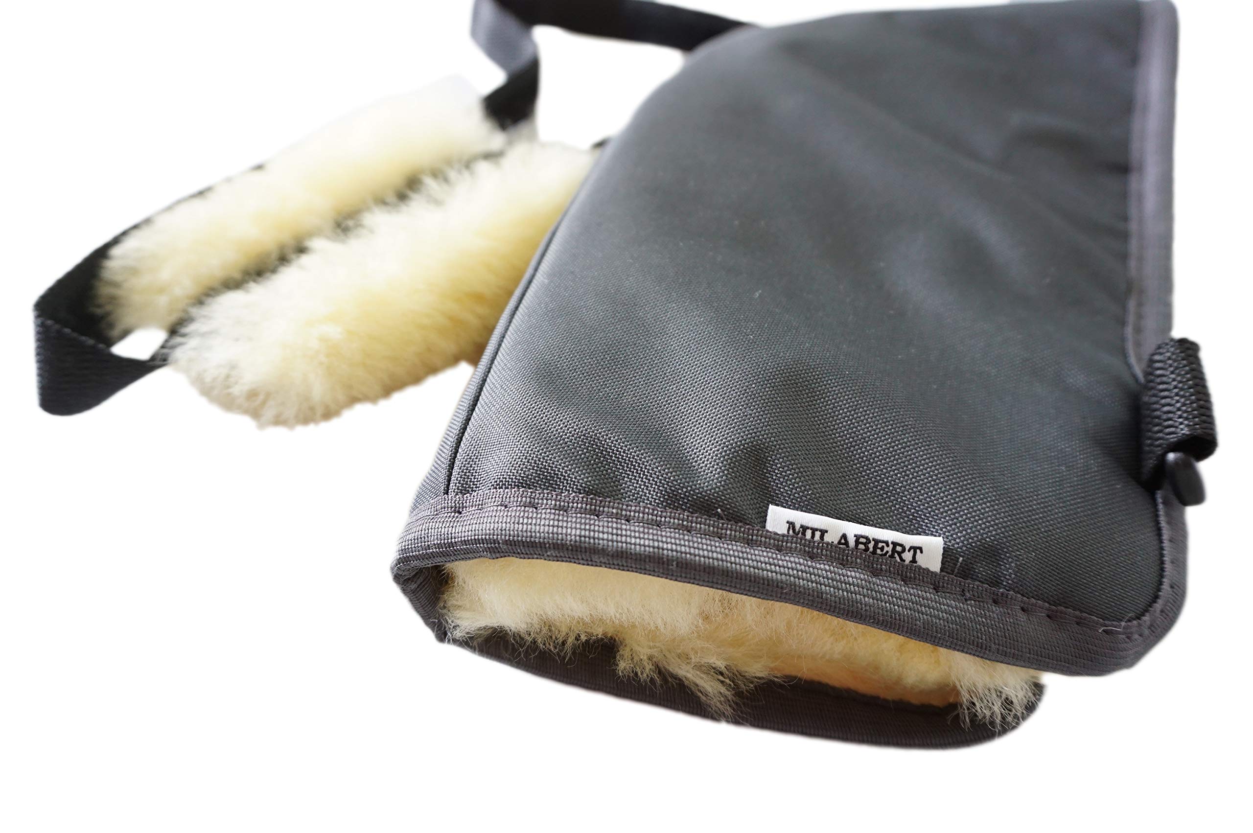 MILABERT Genuine Sheepskin Elbow Protector | Wool Elbow Protector | Elbow Injury Support | Natural Healing | Elbow Support | One Size Unisex