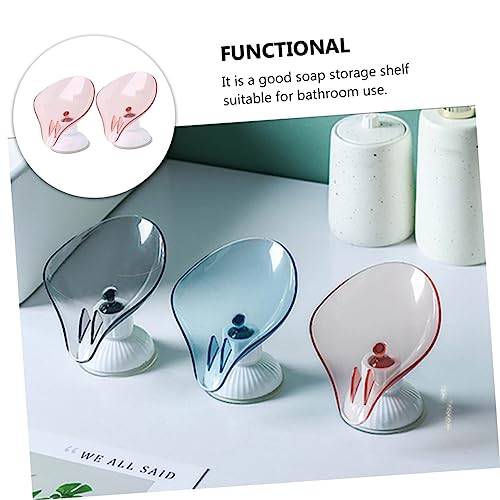 LIGHTAOTAO 2pcs Soap Box Plastic soap Dish Suction Cup soap Holder Water draining soap Dish Compact soap Rack Bathtub Trays for tub Foam Hand soap Dispenser Wall Soap Dispenser Tray Storage