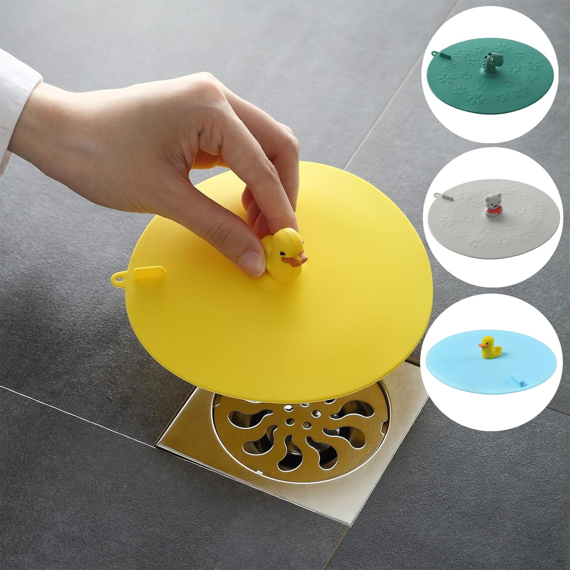 MAOYONG Bathtub Drain Cover Tub Stopper-Cute Silicone Floor Drain Cover for Bathroom, Bath Tub Drain Plug for Shower Floor, Kitchen Sink Drain Stoppers