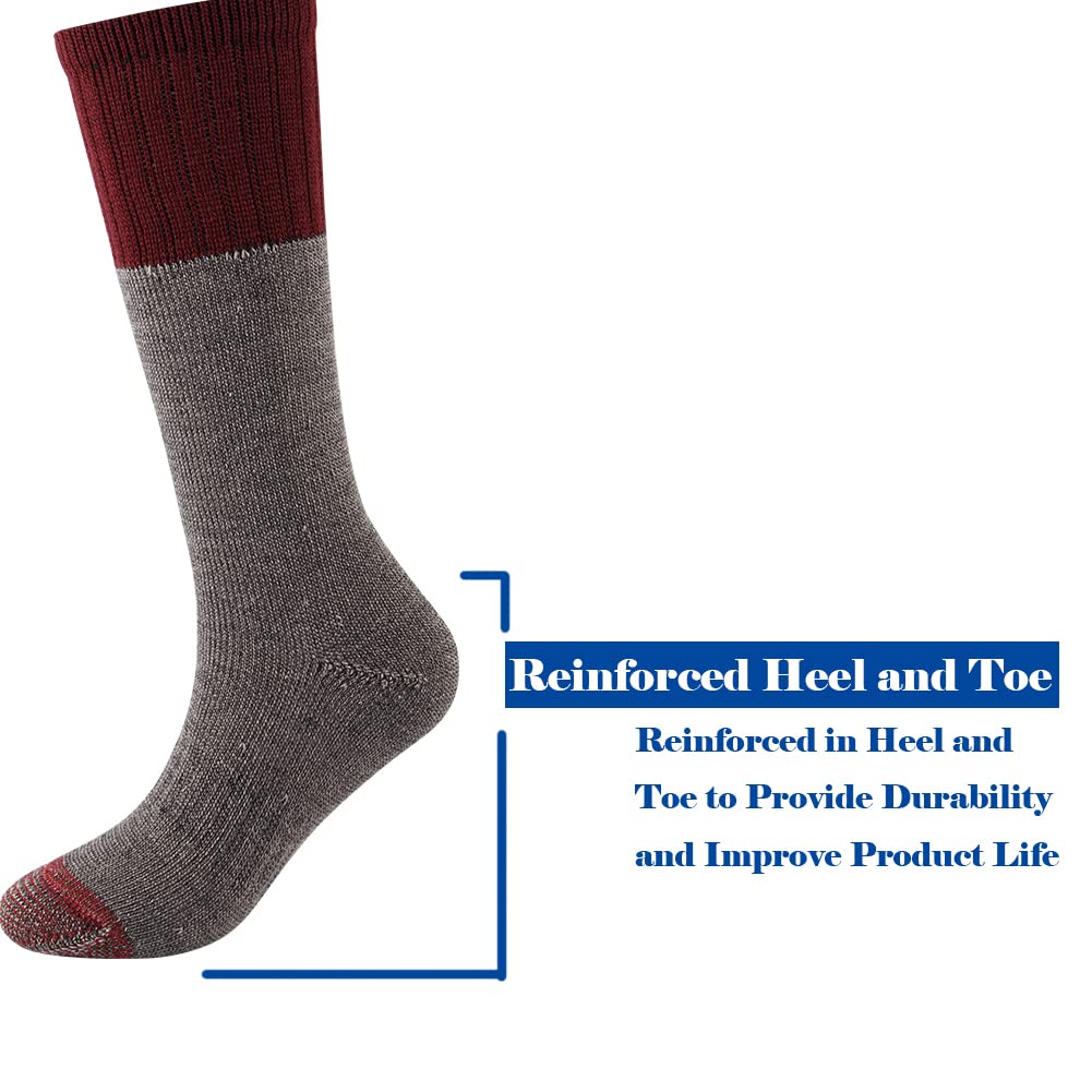 NEVSNEV Women's Thermal Socks 78% Merino Wool Warm Socks Outdoor Hiking Trail MID-CALF Sock (US 9-11)(4Pairs)