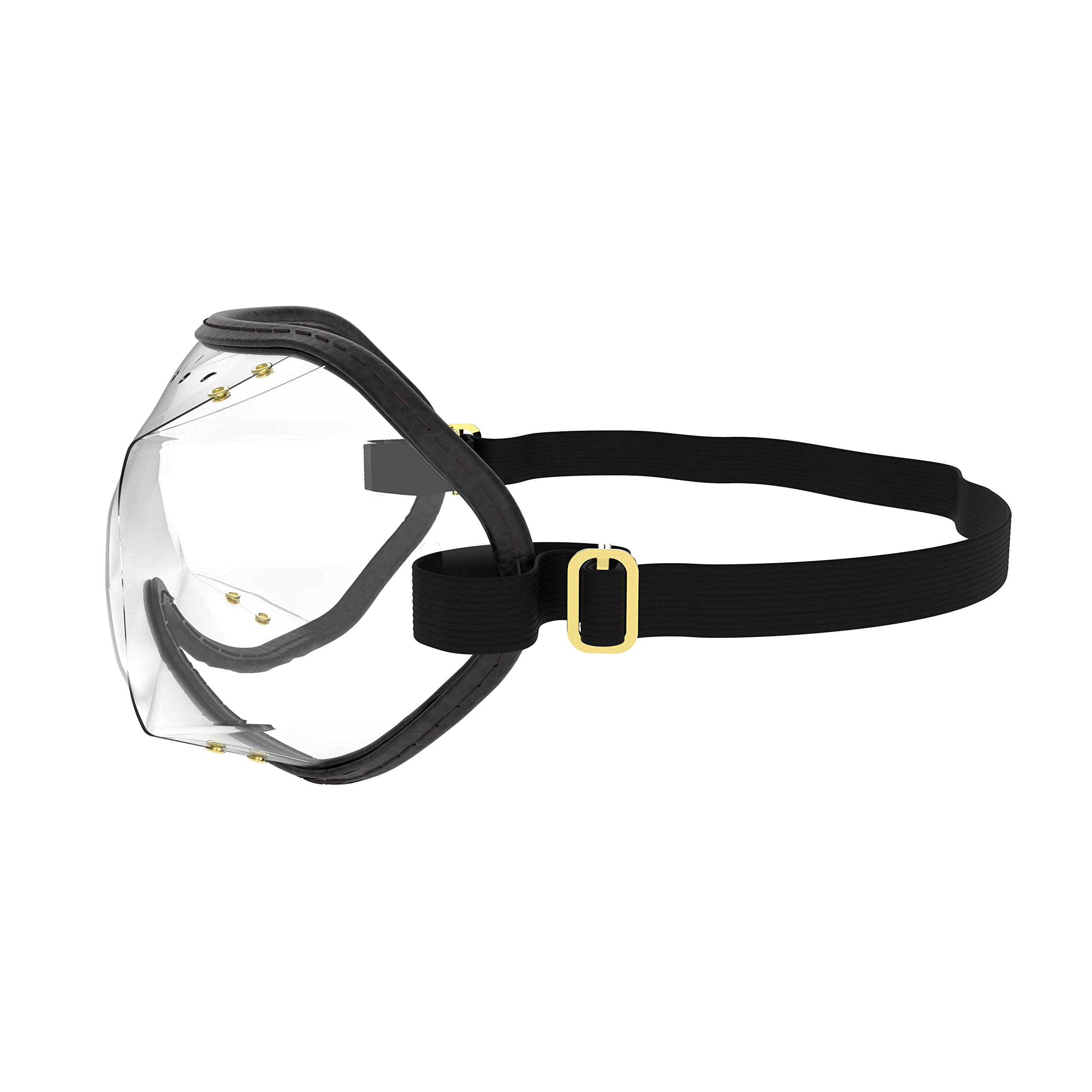 Kroop's VFR Goggles - OTG Goggles to fit over Glasses. Made in USA. Black/Clear