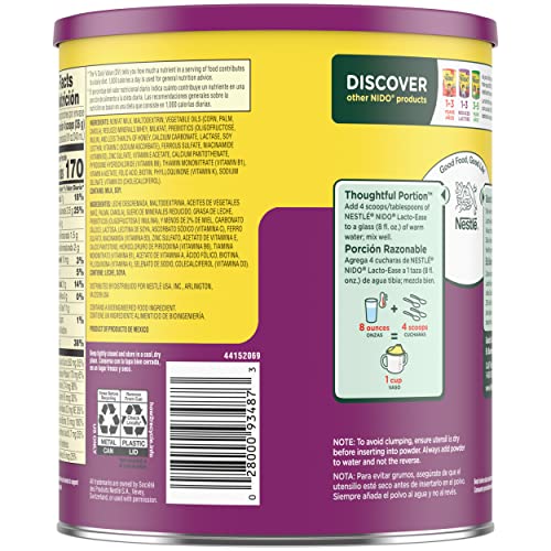 Nestle NIDO Lacto-Ease Toddler Powdered Milk Beverage - 28.2 Oz Canister - Toddler Drink Mix