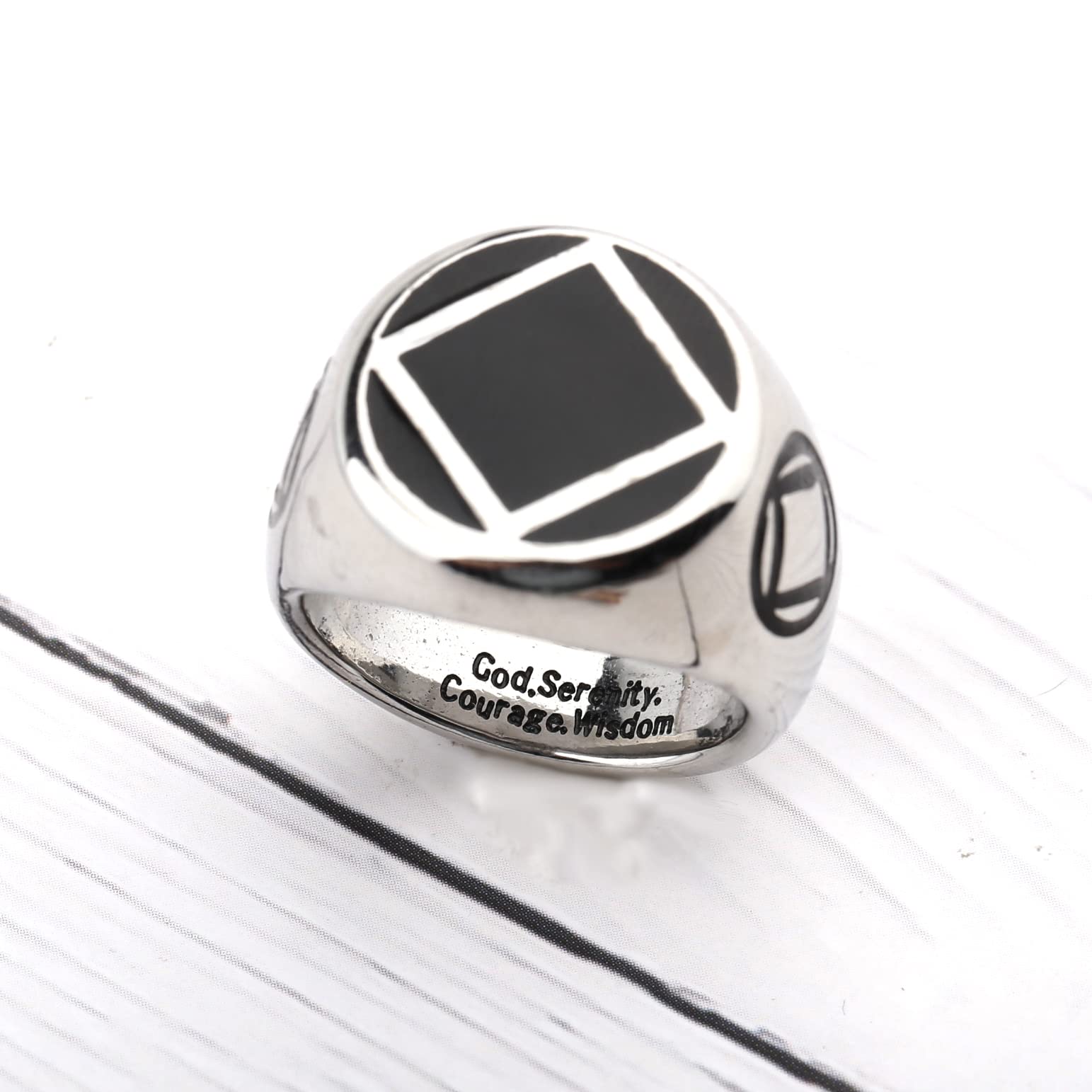 Narcotics Anonymous Jewelry NA Rings Sobriety Gift Recovery NA Narcotics Anonymous Gift Addiction Recovery Gift New Beginnings Gift (Rings NA-S 12)