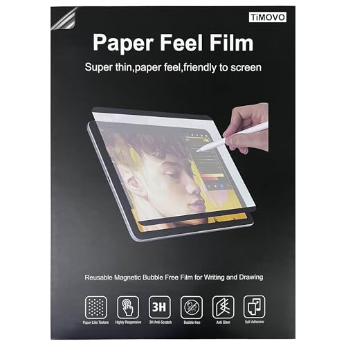 TiMOVO Magnetic Feel-Paper Screen Protector Compatible with iPad 10th Generation 10.9 Inch 2022, Removable, Reusable, Matte Film for All-New iPad 2022, Paper Felt, Anti Glare, Anti Scratch - 1 Pack