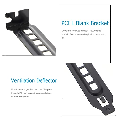 SOLUSTRE Metal Case Metal Case 40pcs Vented Back Plate Accessory Ventilation Blanking Blank Metal Cover Deflector I Computer Bracket L Expansion Panel Chassis Slot Black Case Black Case