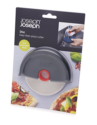 Joseph Joseph Disc Easy-Clean Pizza Wheel, Grey/Red