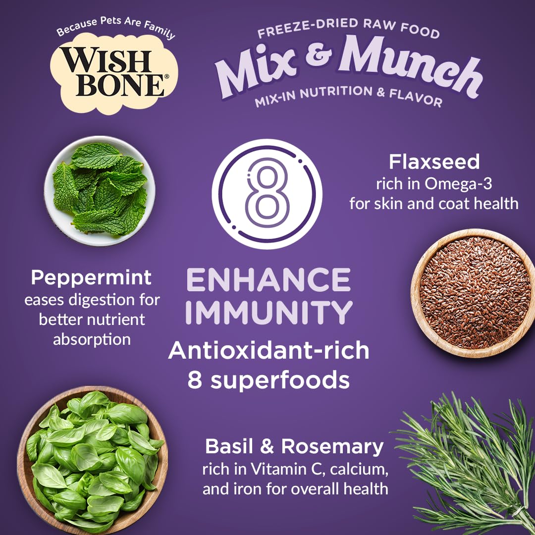 Wishbone Mix & Munch Raw Freeze-Dried Grain-Free Beef and Ocean Fish for Cats
