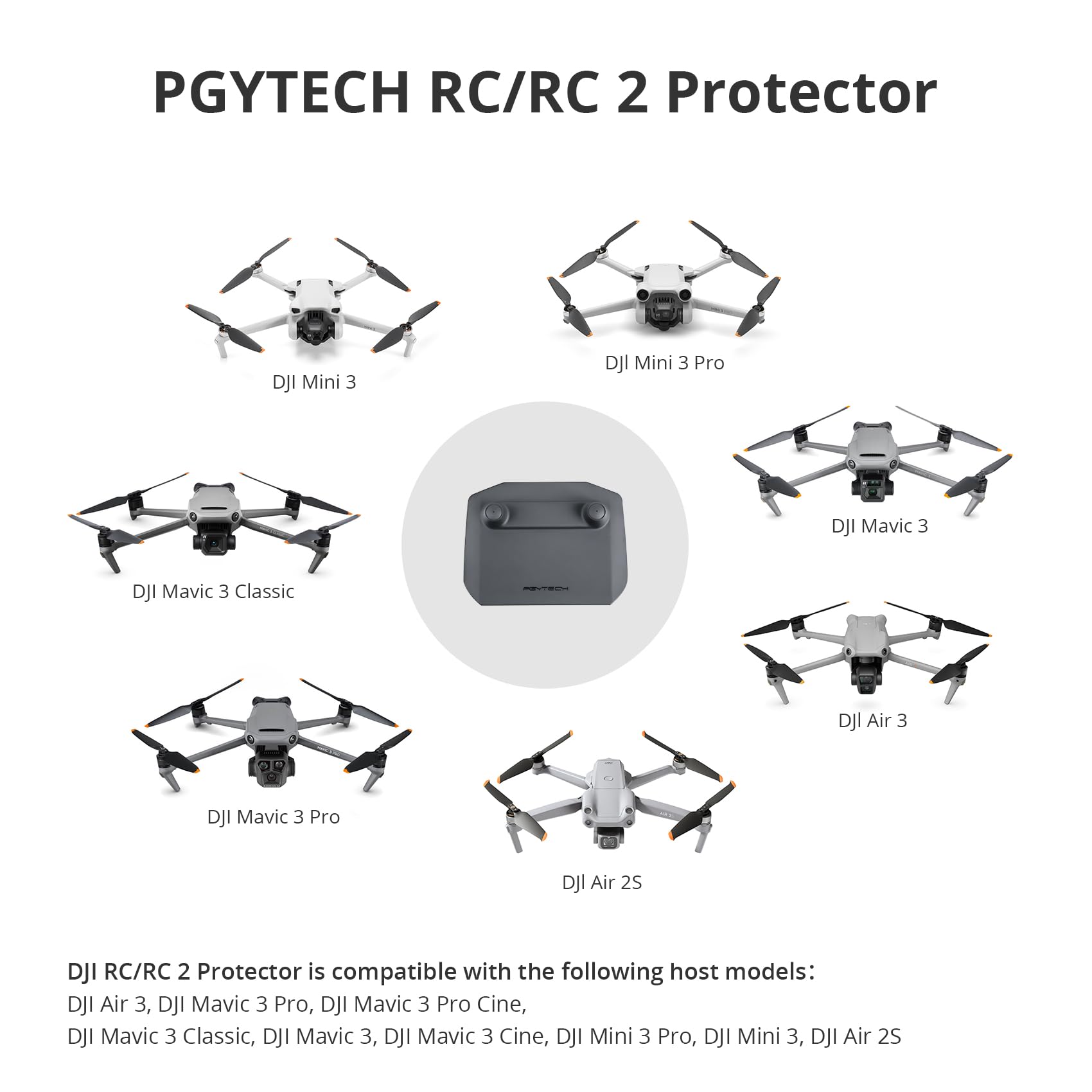 PGYTECH RC Protector for DJI RC, RC Controller Cover compatible with Mavic 3 Pro/Mavic 3 Pro Cine/Mavic 3 Classic/Mavic 3/ Mavic 3 Cine/Mini 3 Pro/Mini 3/ Air 2S, RC Remote Controller Accessories