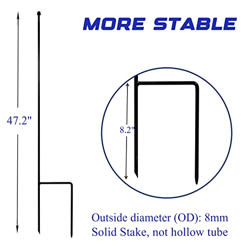 ICITYWALL 5 Panels 15ft (L) X 39in (H) Decorative Garden Fence, Solid h Post Design, Rustproof Wire No Dig Animal Barrier Fencing Outdoor for Backyard Patio(5 Panels 36"L x 39" H, 6 stakes)