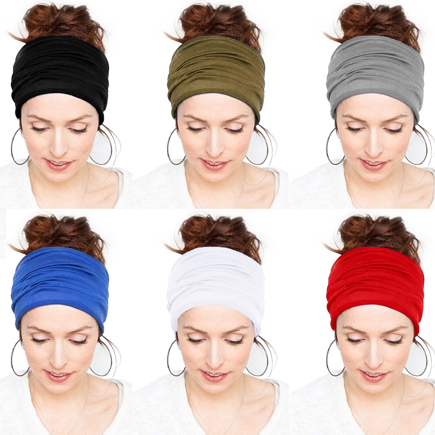 Messen 6 Packs Spandex Dreadlocks Tube Unisex Stretch Dreadlocks Band Open End Elastic Hair Cover