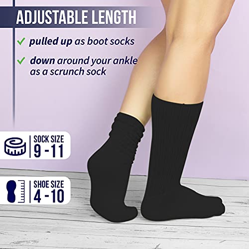 MDR Lightweight Cotton Slouch Sock For Women and Men 1 Pair Made in USA Size 9 to 11 (Royal Blue)