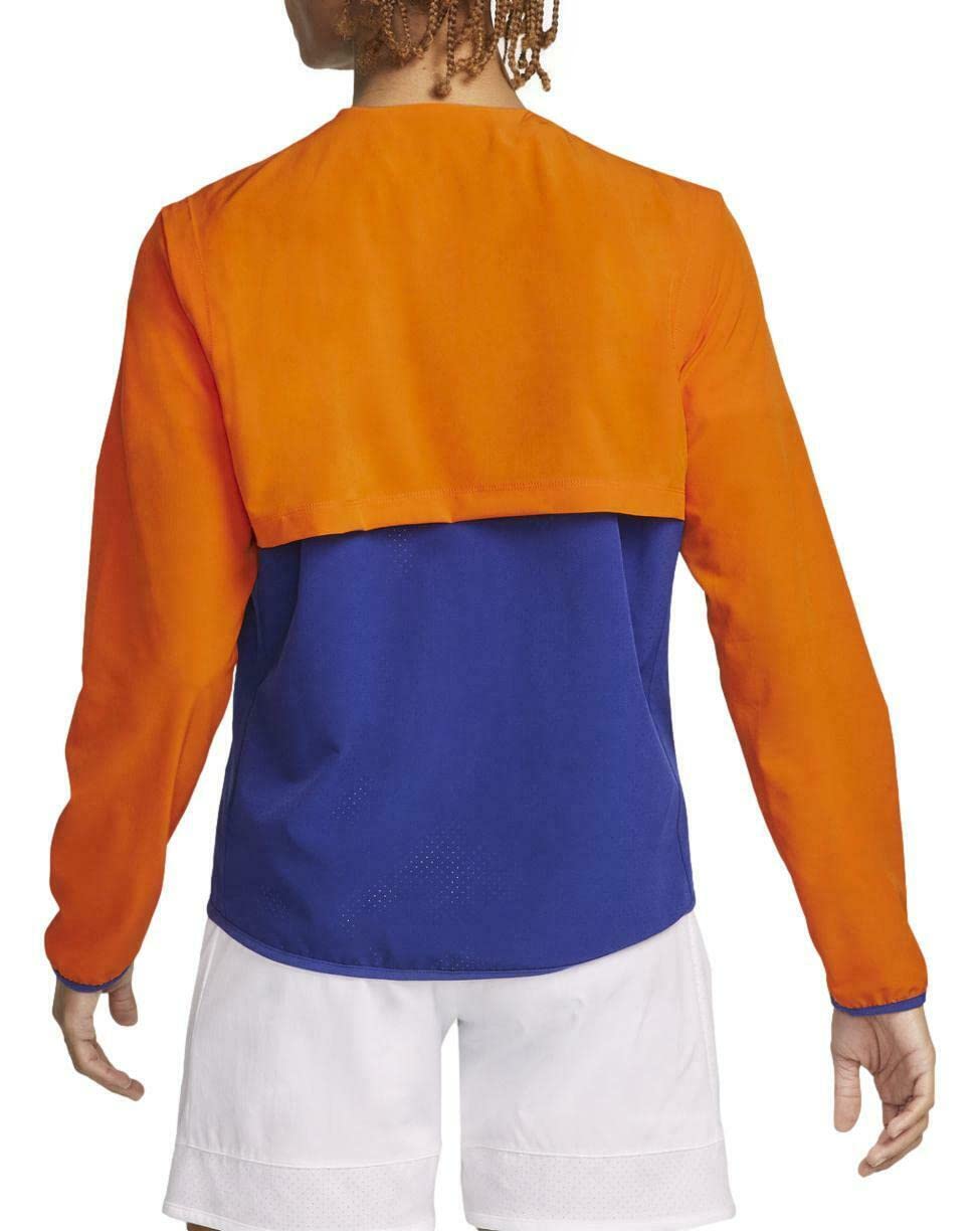 Nike Men's Dri-FIT Rafa Rafael Nadal Full Zip Tennis Jacket (Large, Deep Royal/Orange/White)