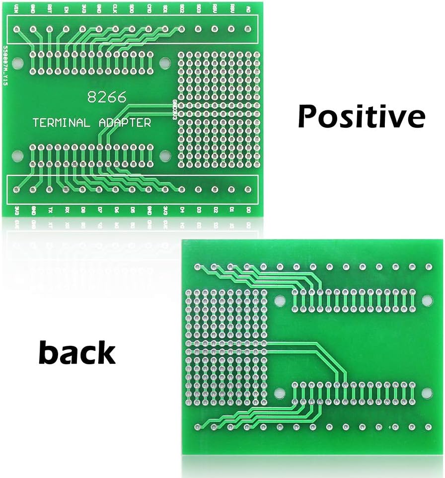 KeeYees 2pcs Expansion PCB Board with Screw Terminal Block Pin Header for ESP8266 for NodeMCU Development Board