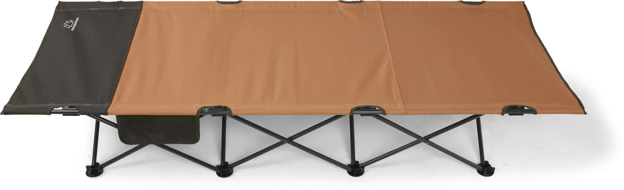 MOUNTAIN SUMMIT GEAR Horizon Cot, Foldable Camping Cot for Children & Adults, Durable Sleeping Pad with Steel Frame That Holds 300 lbs, Folding Bed includes Side Storage (by Caddis Sports Inc.)