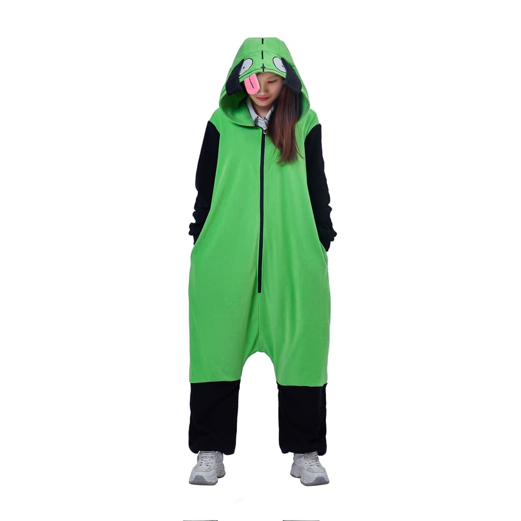 Invader Cosplay Zim Costume Gir Onesie Pajamas Animal Sleepwear (as1, alpha, m, regular, regular, Jack Skellington)