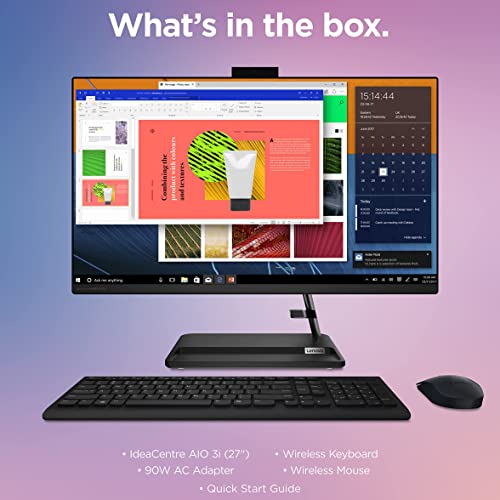 Lenovo IdeaCentre AIO 3 27" Touchscreen FHD All-in-One Desktop Computer, 13th Gen Intel 10-Core i7-13620H, 64GB DDR4 RAM, 1TB PCIe SSD, WiFi 6, Bluetooth 5.1, Black, Windows 11