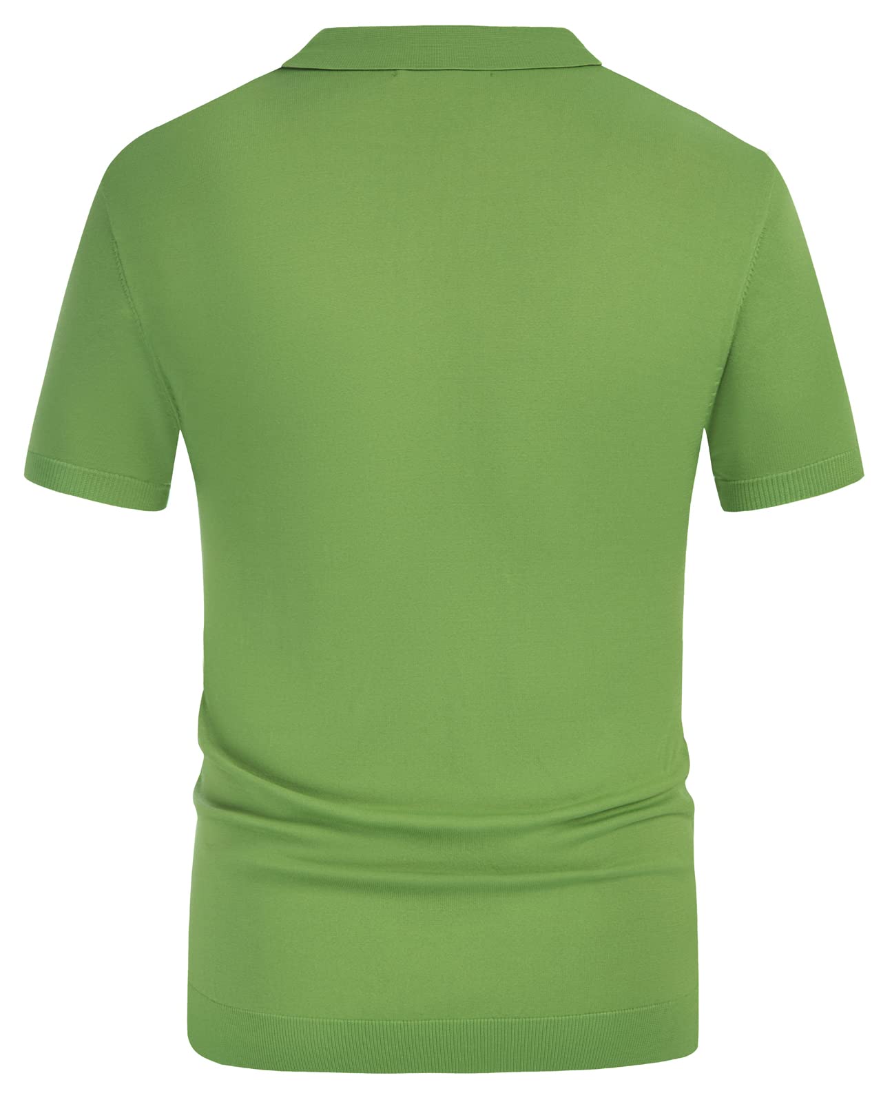 PJ PAUL JONES Mens Knitting Stretch Golf Polo Shirts Lightweight Tee Shirts (XX-Large, Polo-Green)