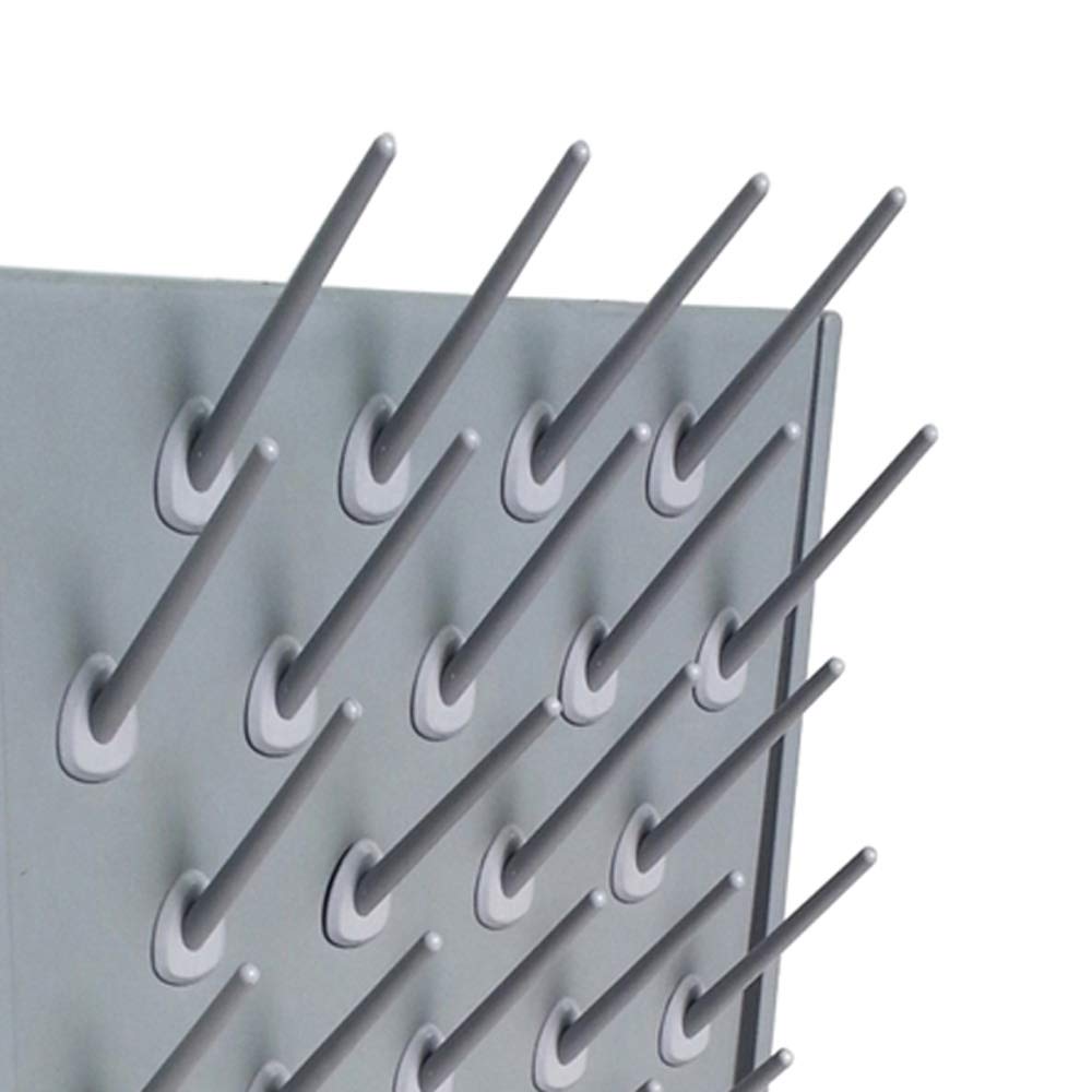 WETUSSEX Laboratory Drying Rack 2Pcs, 27 Pegs Drying Rack for Lab Glassware and Bottles Laboratory Draining Dryer Stand for Countertop Wall Mounted Desk Glassware Drying Draining Rack