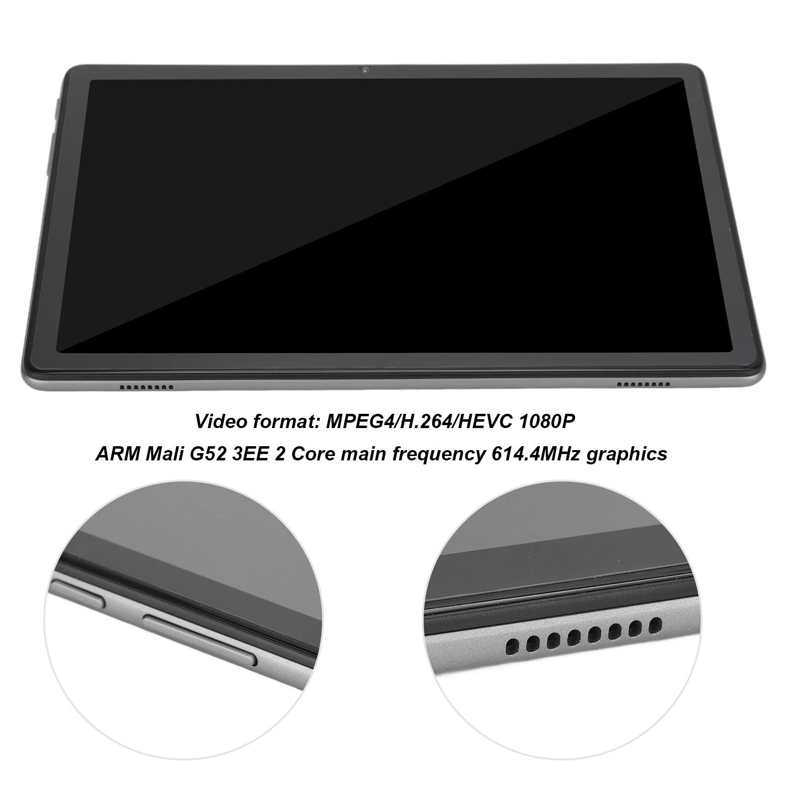 Septpenta 10.1in HD Tablet, 1200X1920 Dull Screen 5G/2.4G Dual Band 5MP Rear 2MP Front Dual Cards Tablet, AI Operating System 4G 64G 8 Core Processing Low Power for Android11 100β240V(USA)
