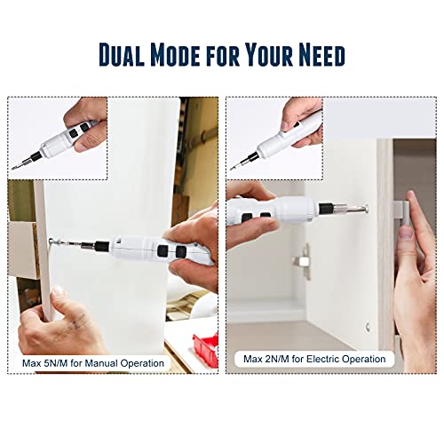 QYBEEDE Cordless Electric Screwdriver, 3.6V Mini Home Screwdriver Set Precision Bits with Screw Accessories Portable Magnetic Repair Tool Rechargeable Power Screwdriver for Phone Watch Camera Laptop