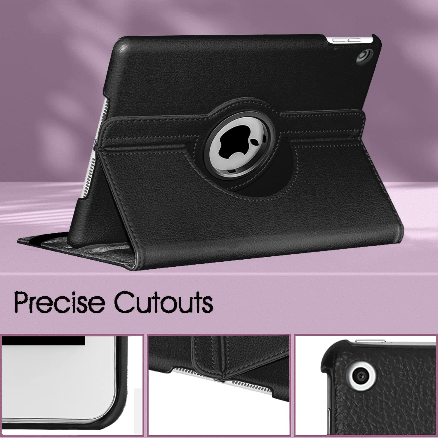 Rotating Case for iPad 9th Generation (2021) iPad 8th Generation (2020) iPad 7th Gen (2019) - 360 Degree Rotating Protective iPad Covers 10.2 Inch with Auto Sleep/Wake Function(Black)