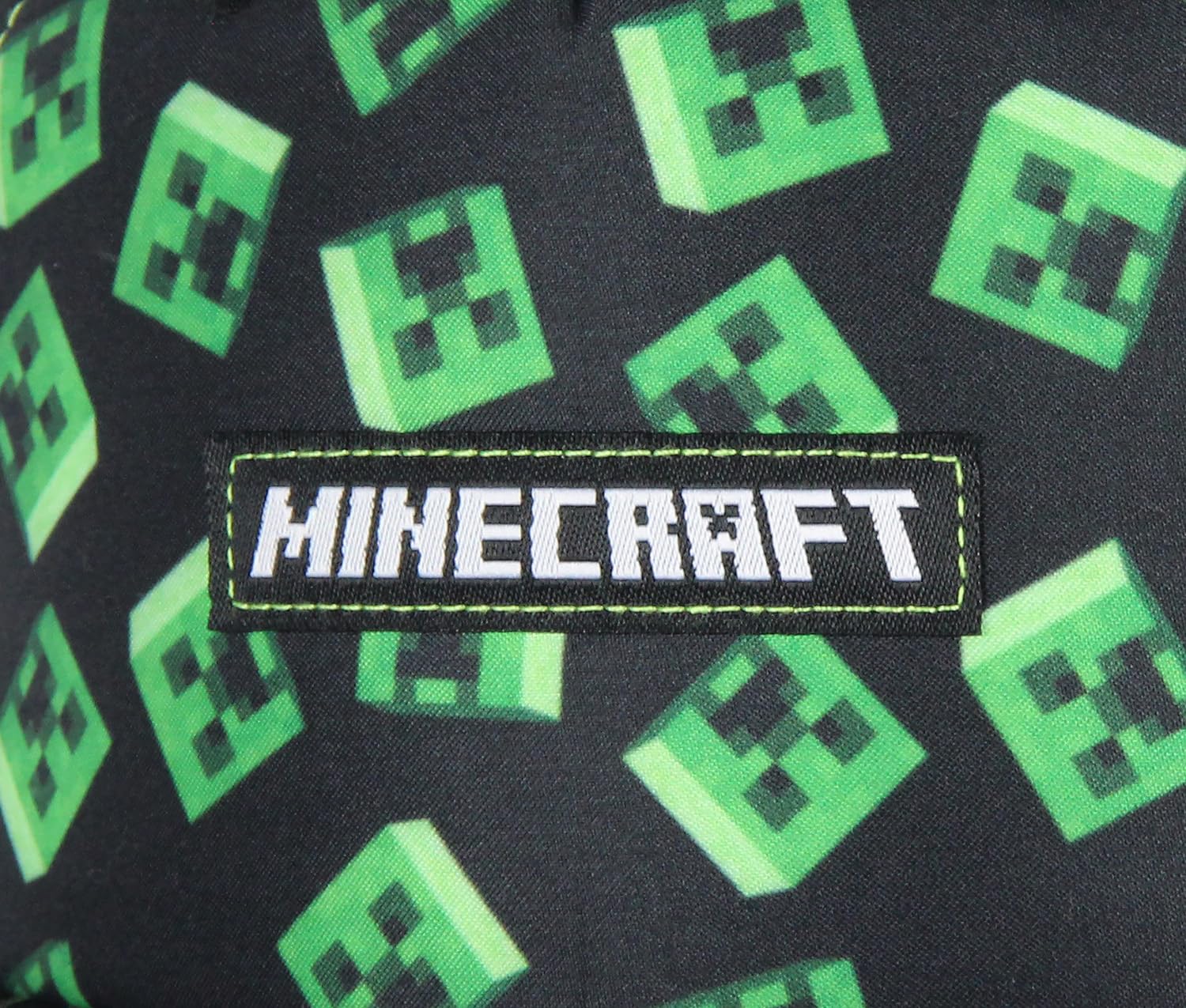 Minecraft Floating Creeper Head Design Flat Bill Youth Snapback OSFM Hat Black