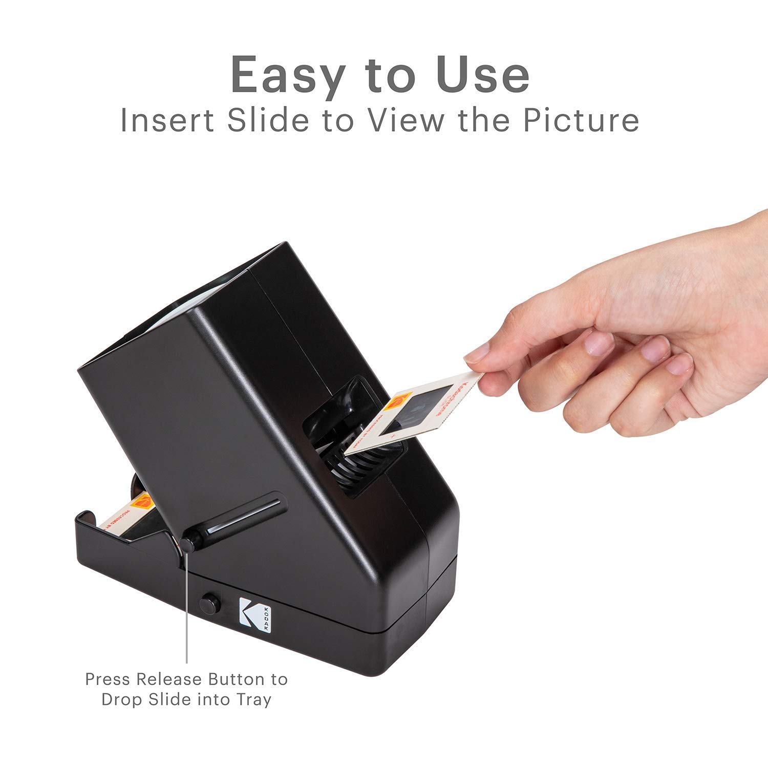 KODAK 35mm Slide and Film Viewer - Battery Operation, 3X Magnification, LED Lighted Viewing β for 35mm Slides & Film Negatives (Renewed)