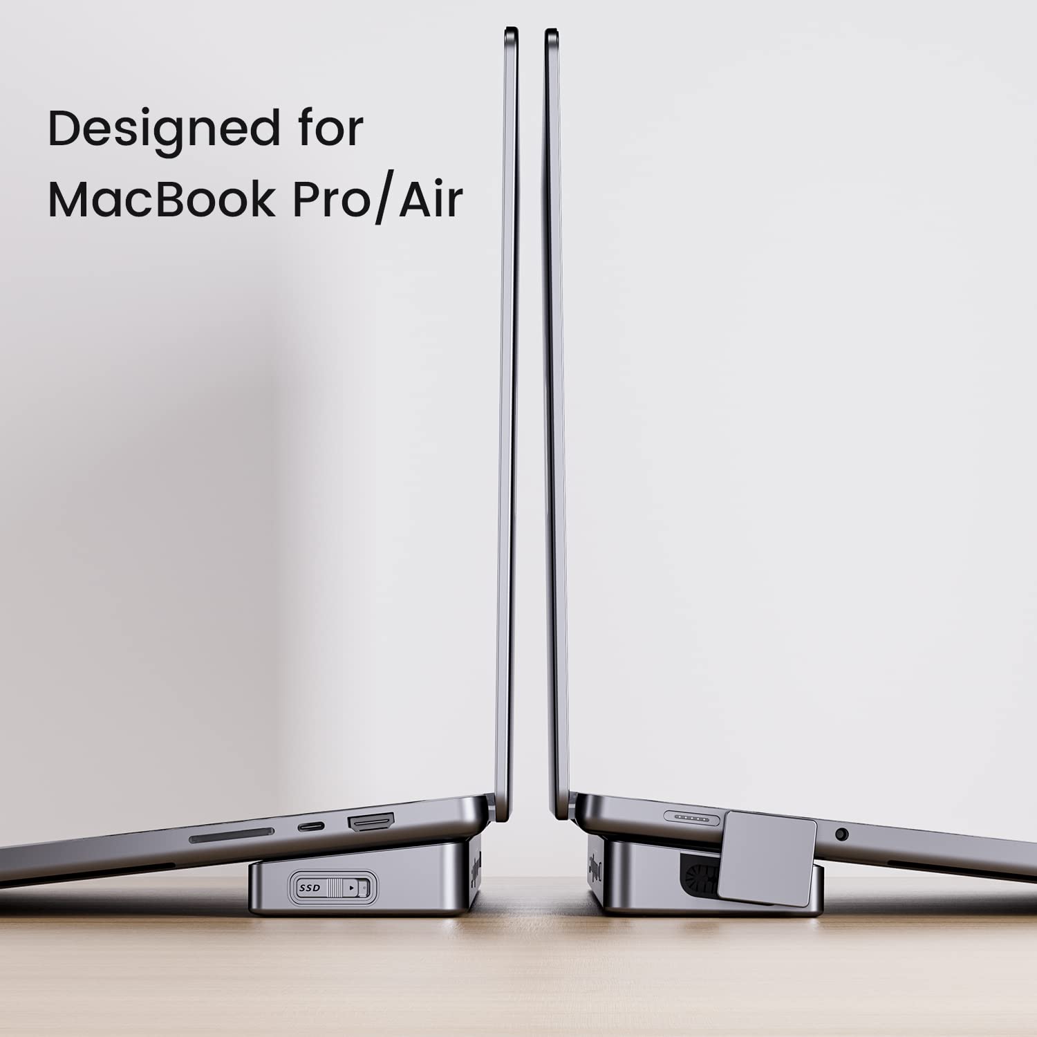 INVZI MagHub 12-in-2 USB-C Docking Station Triple Monitors with Pop-Up SSD, Dual 4K HDMI, DP, 100W PD Charging, USB 3.2 10Gbps USB, RJ45, SD/TF Slots for MacBook Pro M1 14” 16”, MacBook Air M2 13”