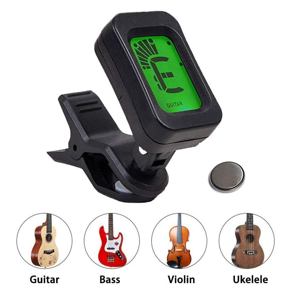 MIHOOE Guitar Accessories Kit with Guitar Tuner,Guitar Capo,3-in-1 Rering Tool,Pick Holder,Guitar Picks,Finger Protectors,Thumb Finger Picks, Guiter Bridge Pins,Guitar Nuts,Guitar Saddles